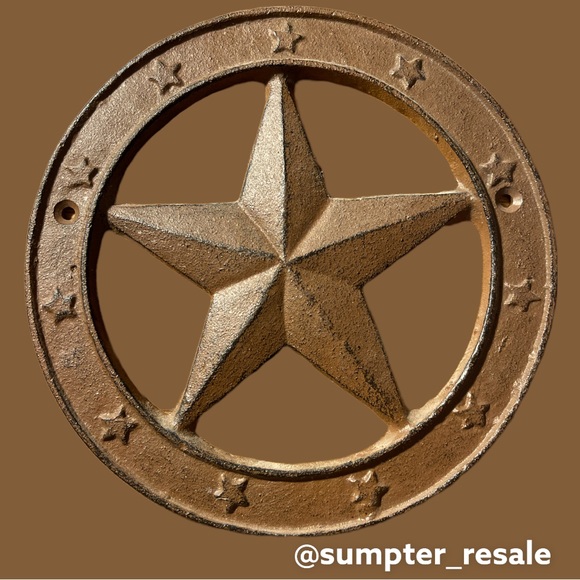 Wall Decor | Rustic Brown Cast Iron Western Star Wall Dcor Cc | Poshmark